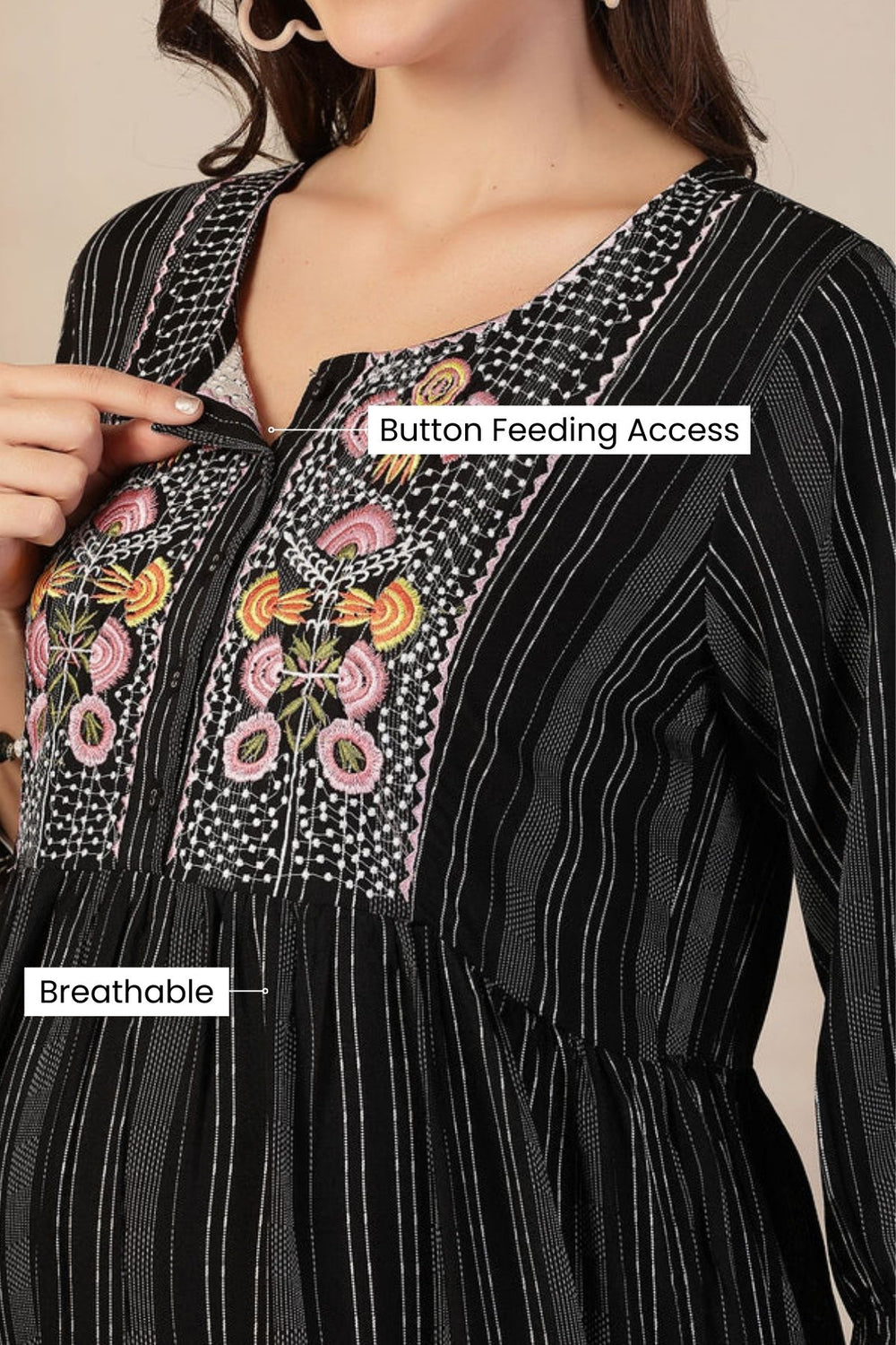 Zipless Feeding Dress | Zipless Maternity Wear and Gowns – House Of Zelena™