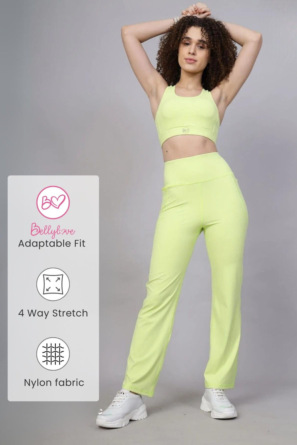 High Waisted Gentle Compression Lime Postpartum Pants – House Of Zelena™